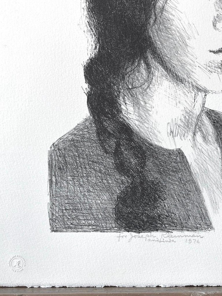 Raphael Soyer - YOUNG WOMAN BRAIDED HAIR Signed Lithograph, Moody Girl ...