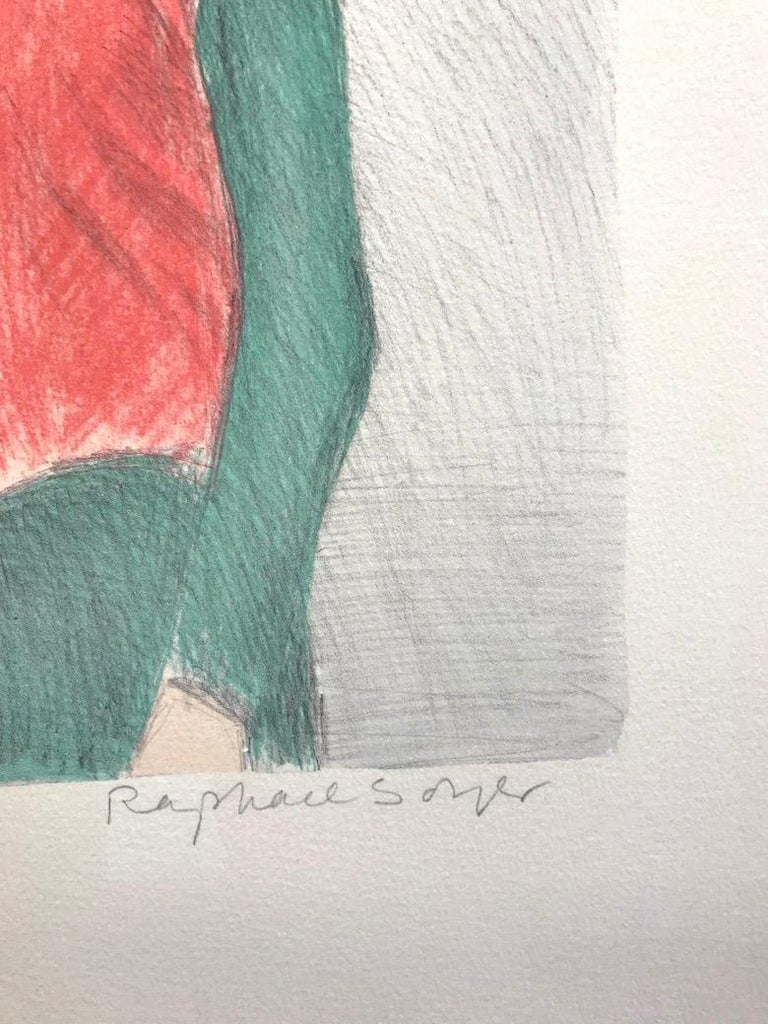 Raphael Soyer - YOUNG WOMAN RED VEST, Signed Original Lithograph ...
