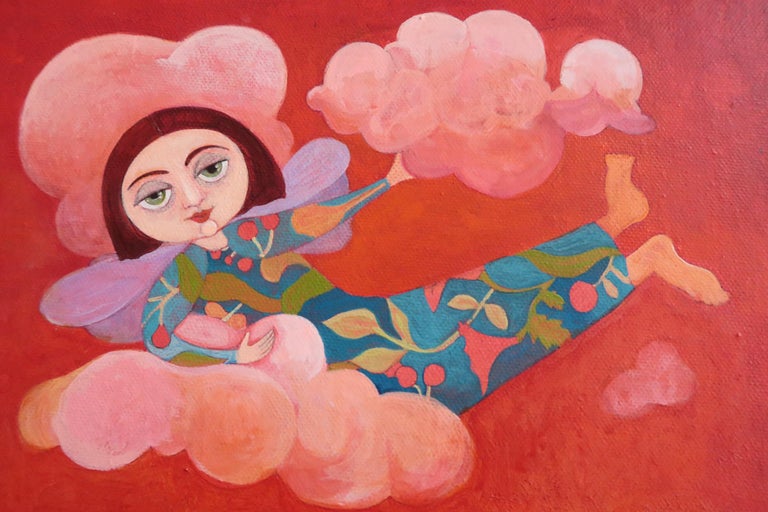 Raquel Fariñas - "Clearing Clouds" Raquel Fariñas Symbolic Colorful Red ...