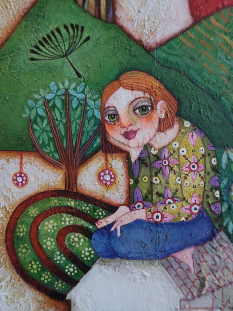 Raquel Fariñas - I Know. Raquel Fariñas Acrylic Symbolic Colorful ...