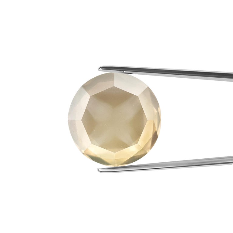 Rare 1.01 CT Round Rose Cut Butterfly Portrait Champagne VS1 Natural ...