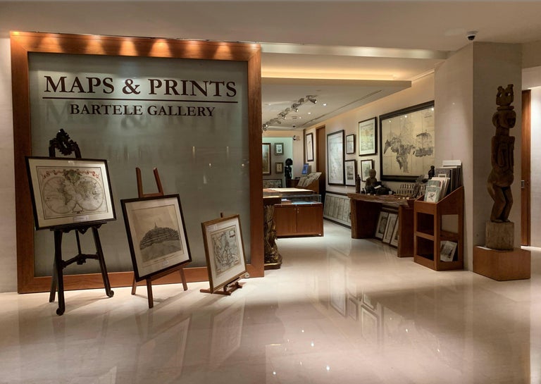 Rare 16th Century Original Handcolored Miniature Map of Java, Indonesia ...