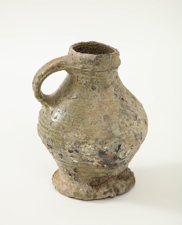 17th Century German Low Countries Grey Ceramic Pitcher at 1stDibs