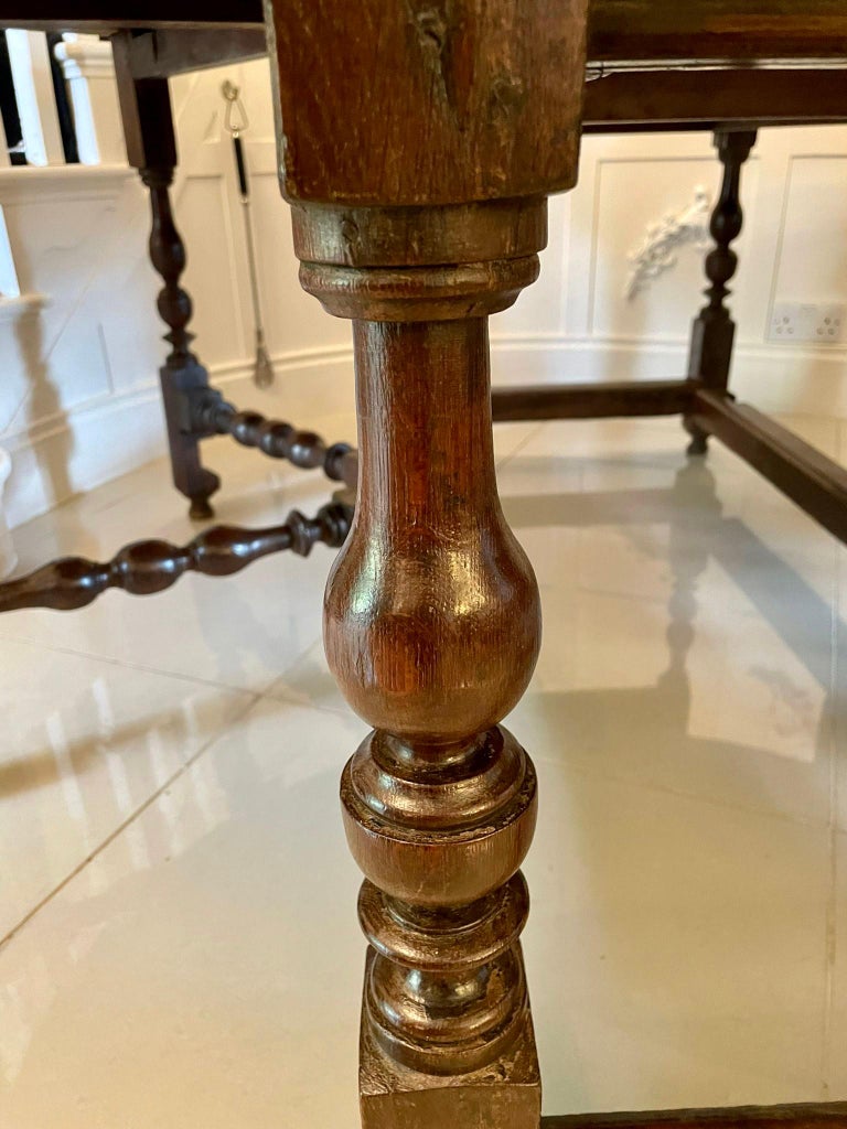 Rare 17th Century Solid Walnut Top Double Gateleg Table at 1stDibs