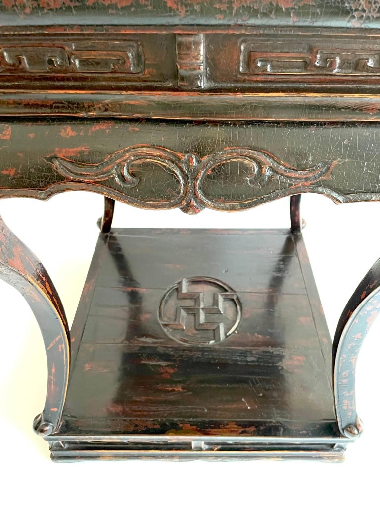 Rare 18th Century Chinese Lacquered Buddhist Incense Table For Sale at ...