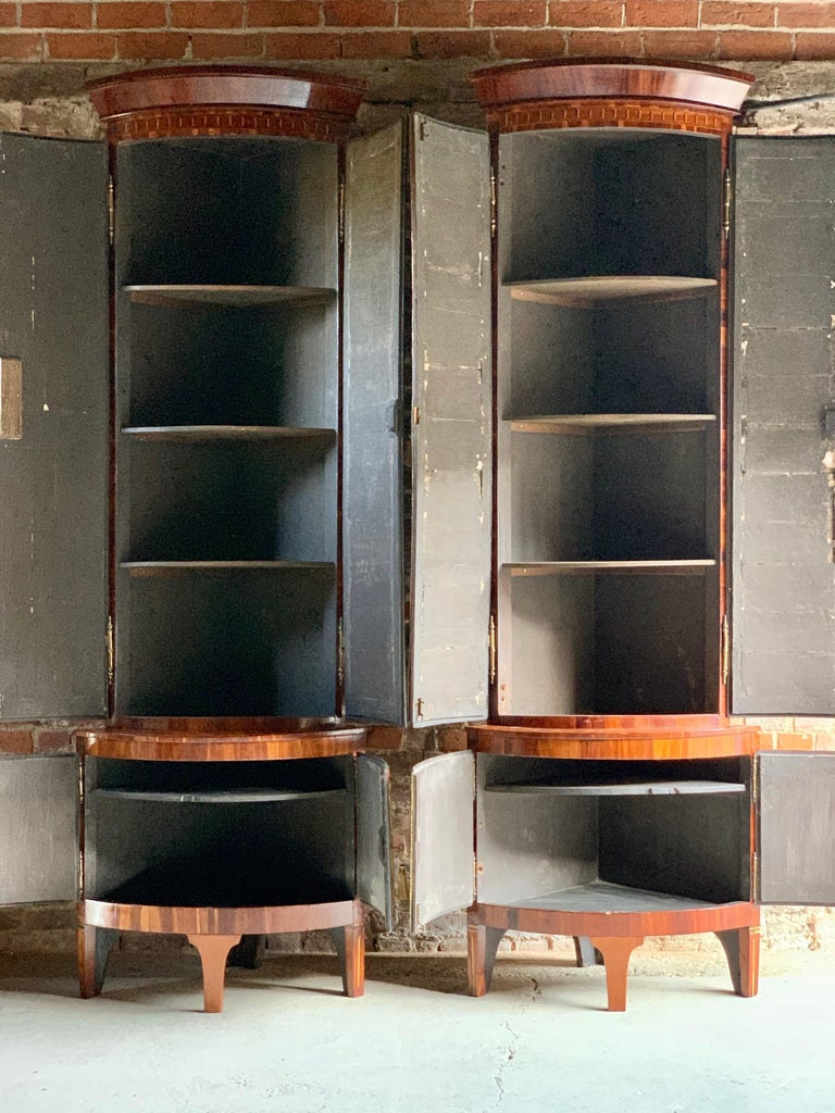 Rare 18th Century Dutch Corner Cabinets Pair of Inlaid Marquetry ...
