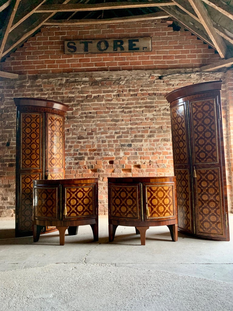 Rare 18th Century Dutch Corner Cabinets Pair of Inlaid Marquetry ...