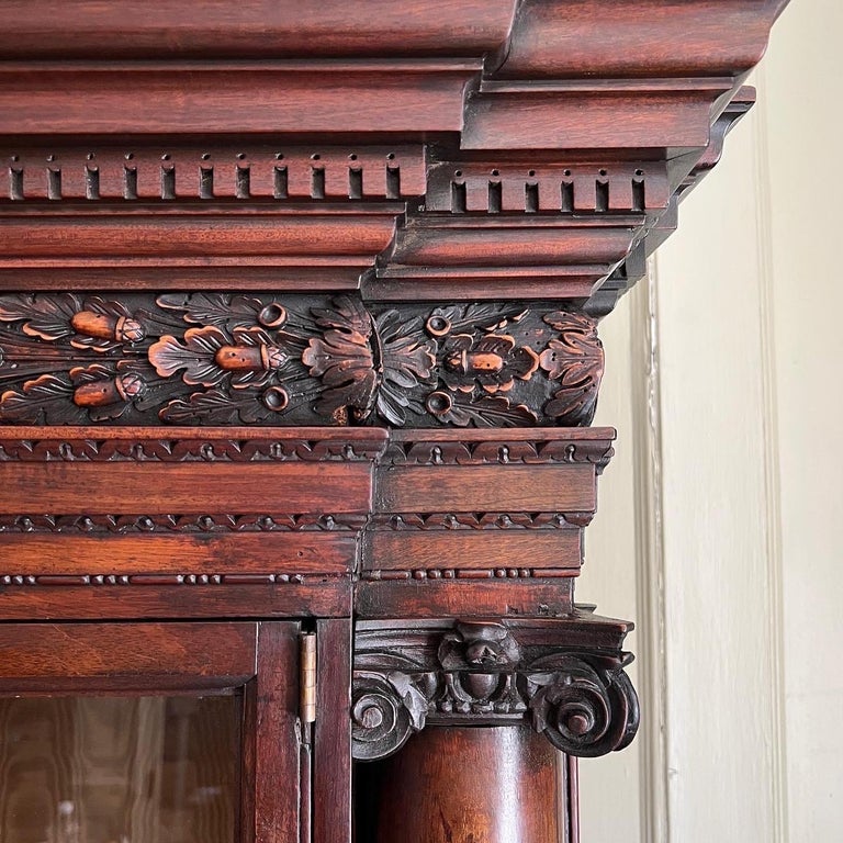 Rare 18th Century Georgian Irish Mahogany Bookcase / Cabinet ...