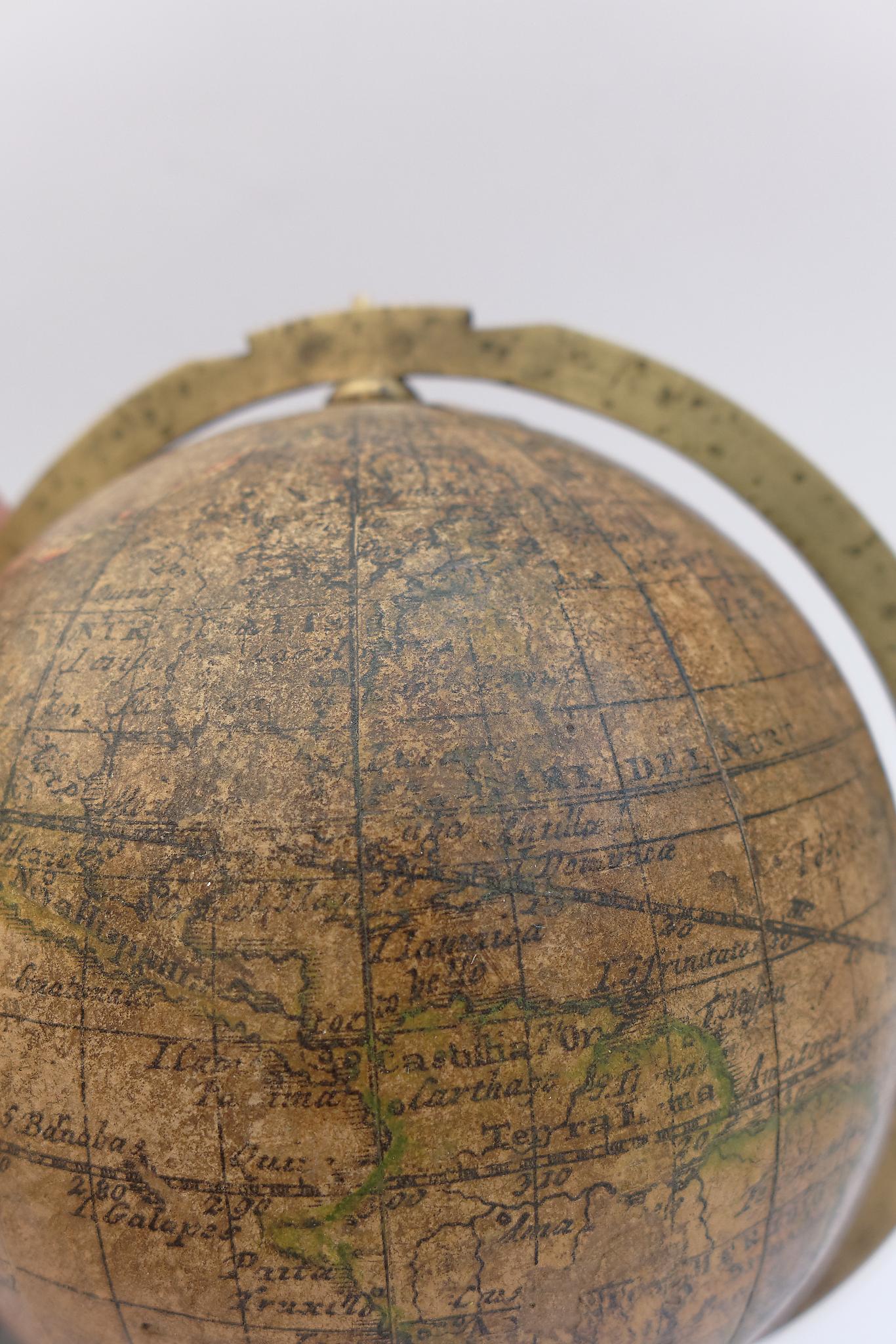 Rare 18th Century German Baroque Terrestrial Table Globe by Doppelmayr ...