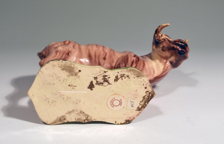 18th Century Whieldon-Type Creamware Pottery Cow For Sale at 1stDibs