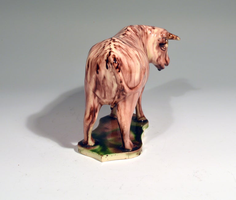 18th Century Whieldon-Type Creamware Pottery Cow For Sale at 1stDibs