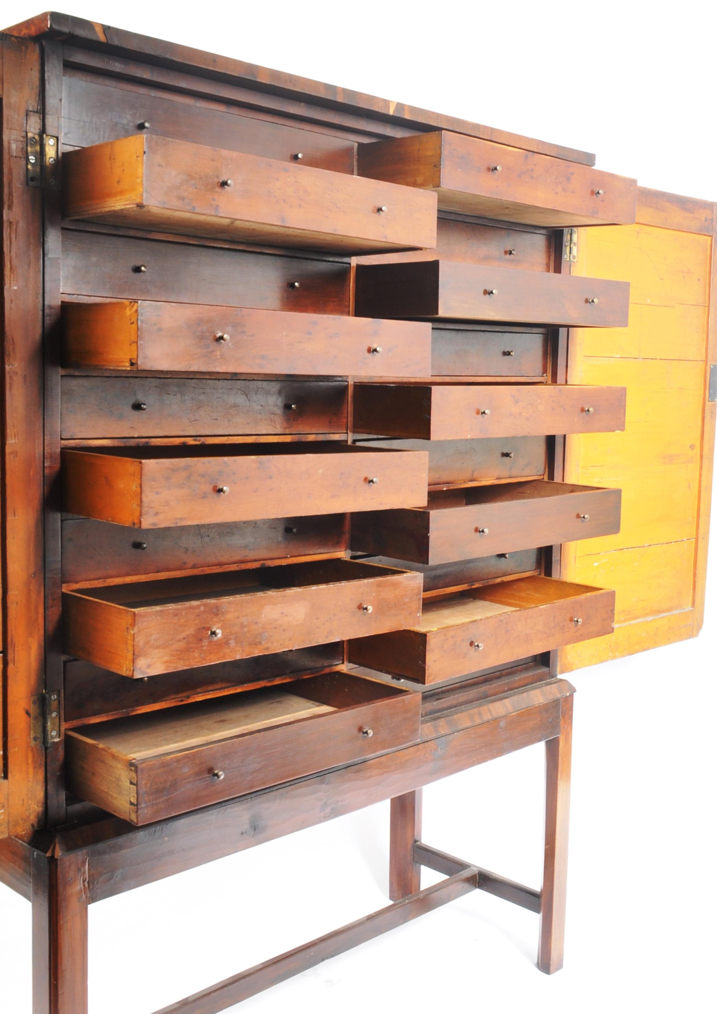 Rare 18th Century Library Yew Wood Specimen Collectors Cabinet Chest on ...