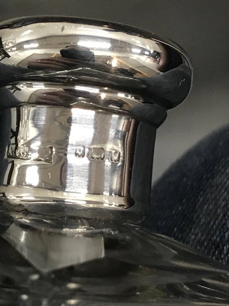 Rare 1929 Asprey London Sterling Silver Cologne Bottles in Leather ...