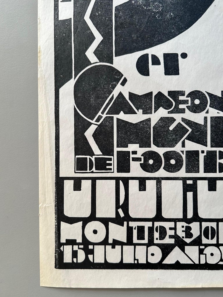 Rare 1930 World Cup Poster, First World Cup For Sale at 1stDibs