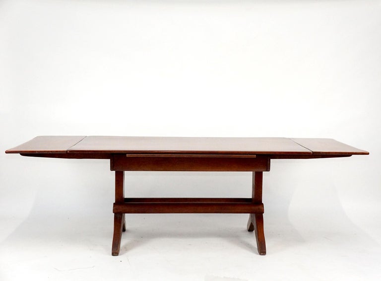 Rare 1930s Cushman Colonial Creations Trestle Dining Table by Herman De ...