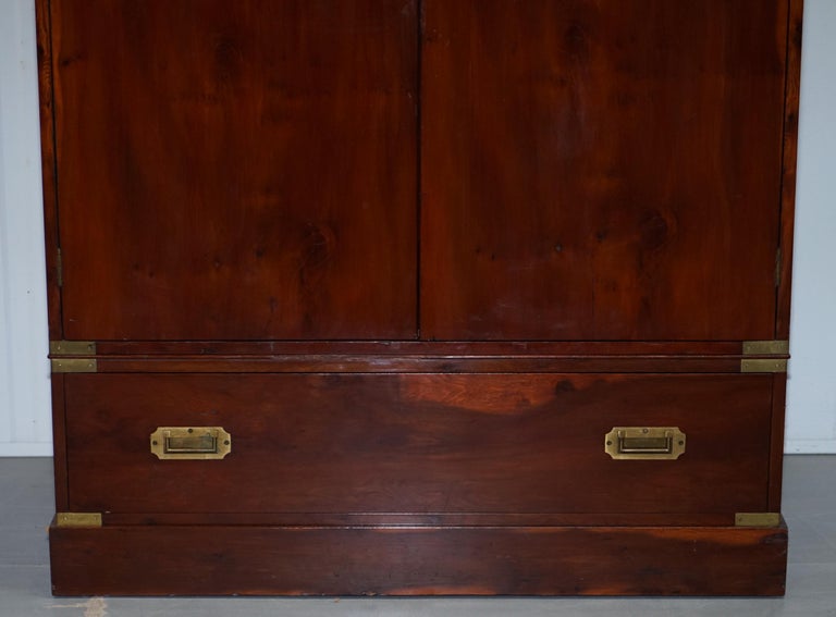 Rare 1940s Harrods London Military Campaign Wardrobe Mahogany and Brass ...