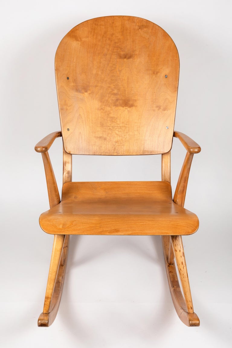 Rare 1940s Rocking Chair by Ilmari Tapiovaara For Sale at 1stDibs