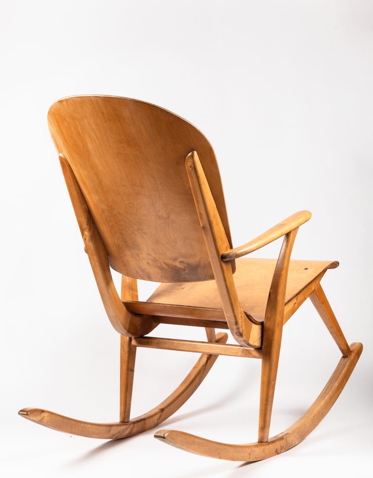 Rare 1940s Rocking Chair by Ilmari Tapiovaara For Sale at 1stDibs