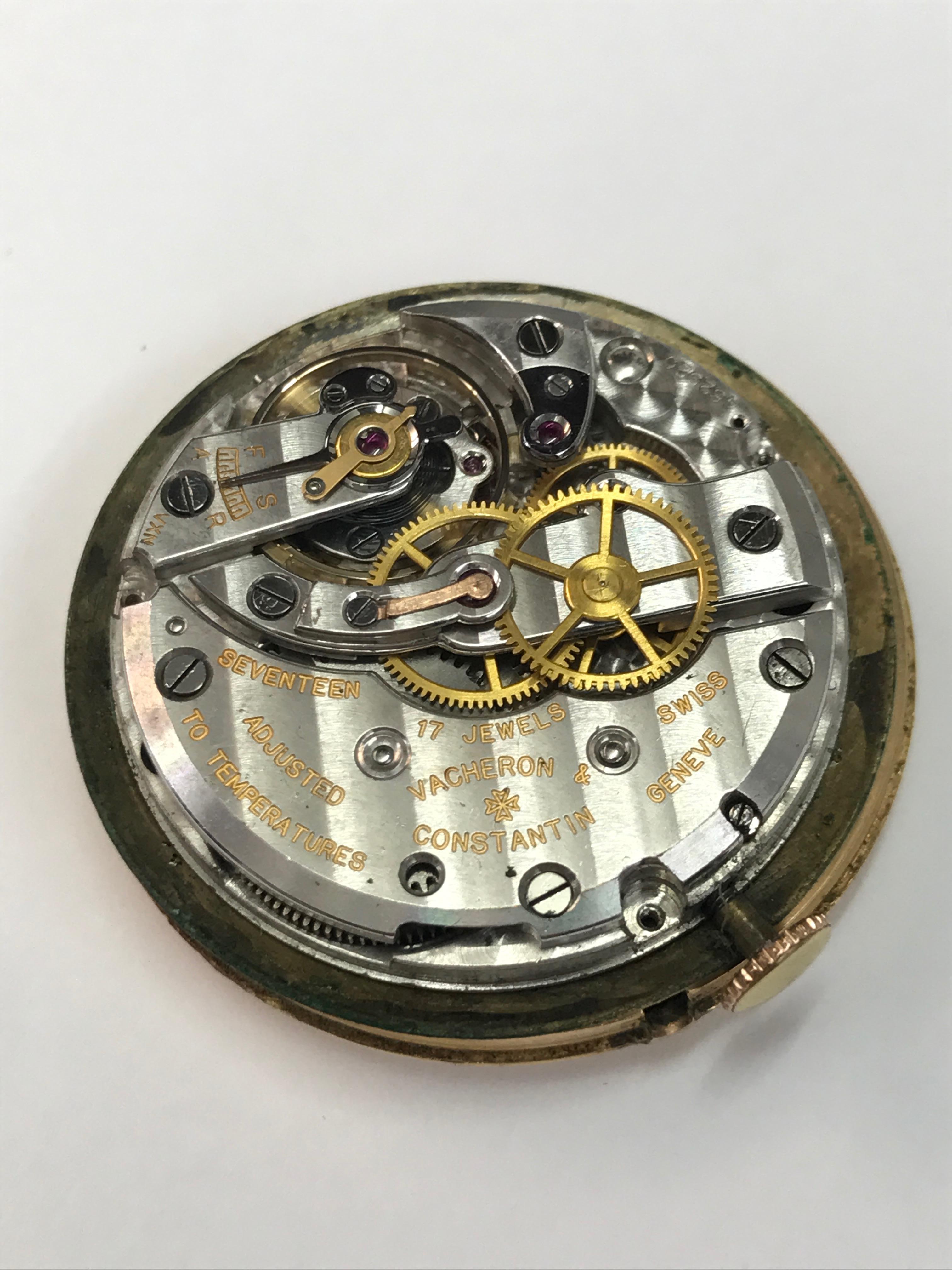 Rare 1940s Vacheron Constantin Lemon Dial Centre Second Tear Drop Lug ...