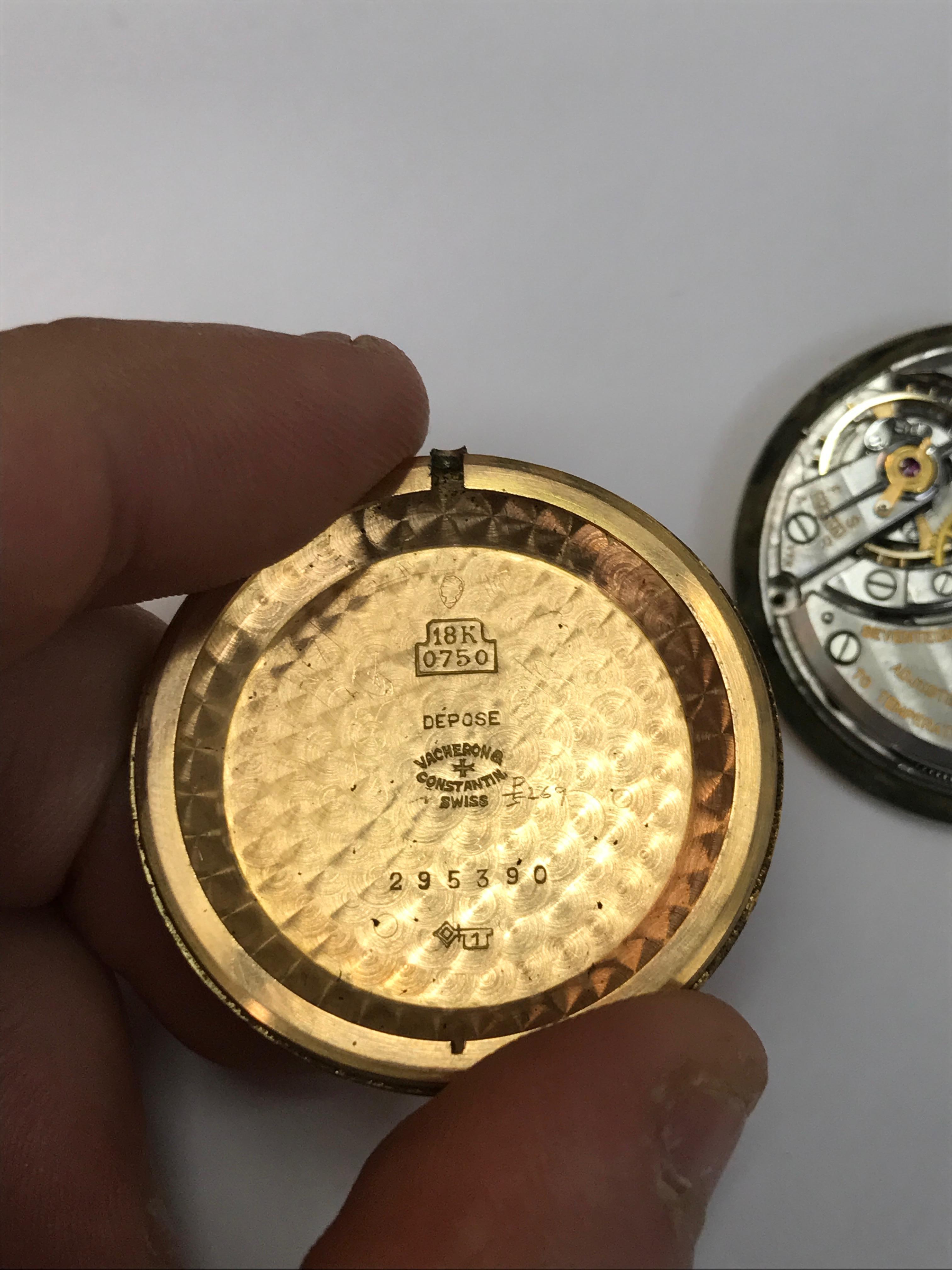 Rare 1940s Vacheron Constantin Lemon Dial Centre Second Tear Drop Lug ...