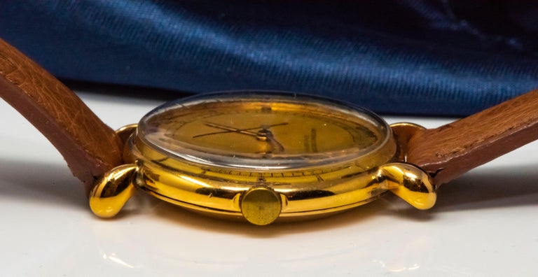 Rare 1940s Vacheron Constantin Lemon Dial Centre Second Tear Drop Lug ...