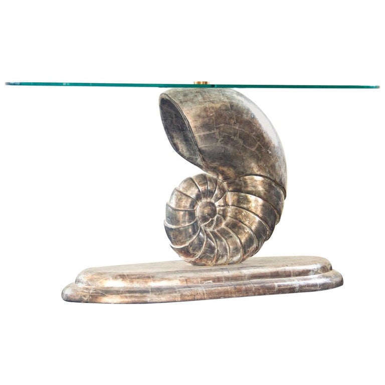 Rare 1960s Nautilus Shell Console Table at 1stDibs