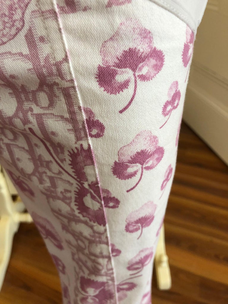 Rare 1990s Christian Dior by John Galliano Trotter/Flower Print Pants ...