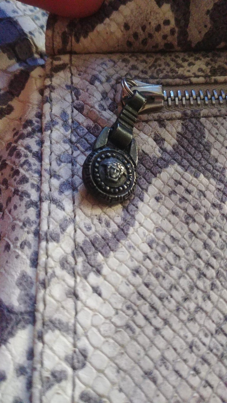 Rare 1995 Gianni Versace Leather Snake Print Men's Vest at 1stDibs