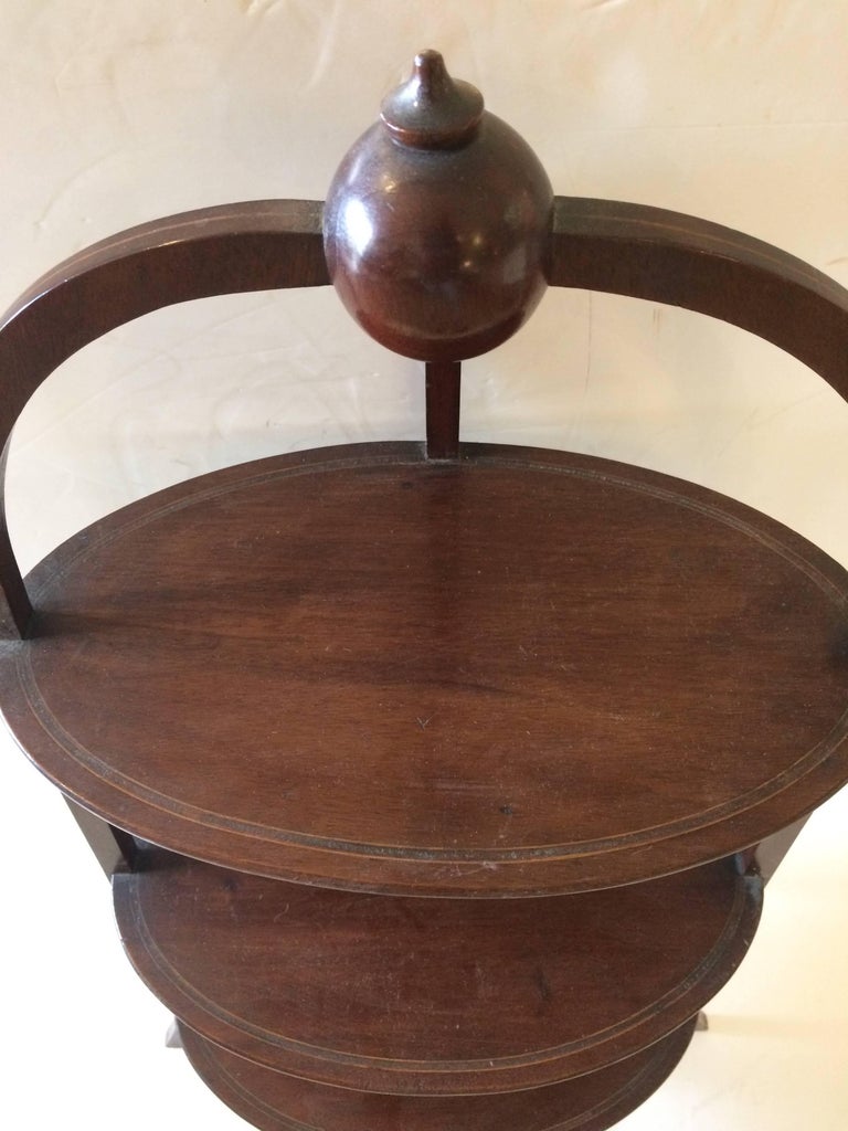 Rare 19th Century English Oval Three-Tier Side Table Muffin Stand For ...