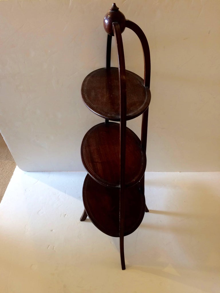Rare 19th Century English Oval Three-Tier Side Table Muffin Stand For ...
