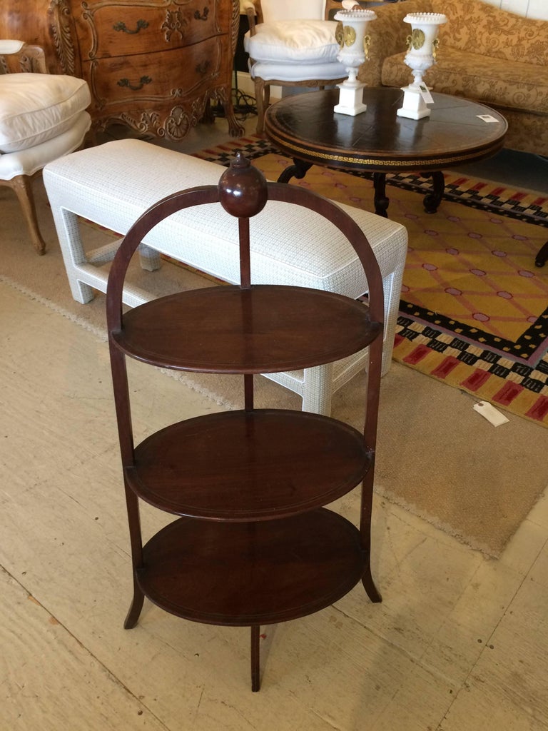 Rare 19th Century English Oval Three-Tier Side Table Muffin Stand For ...