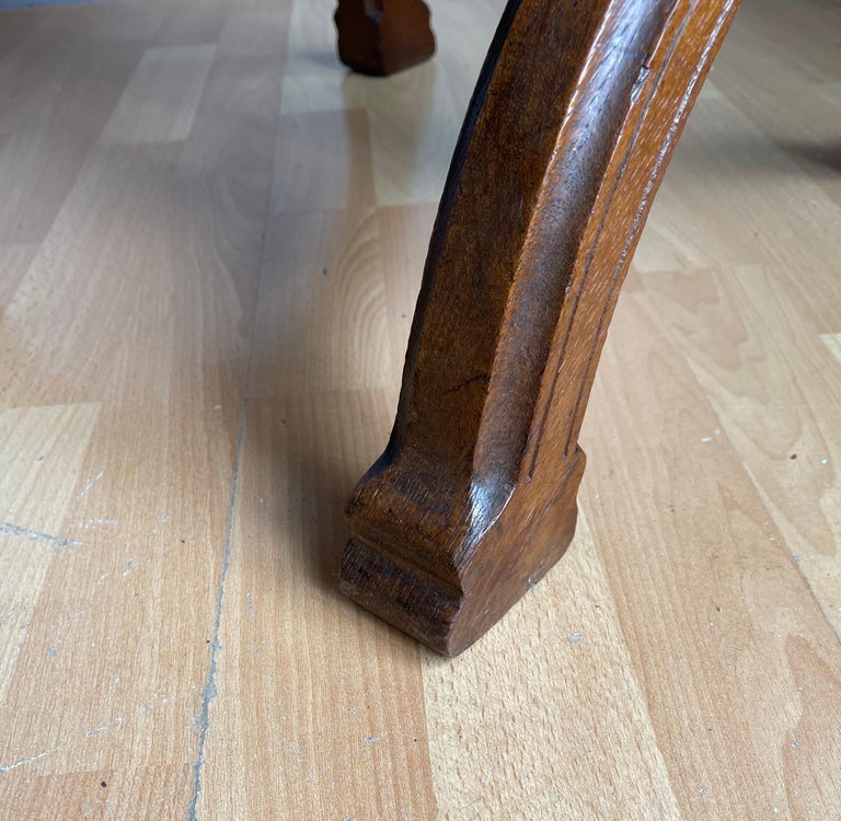 Rare 19th Century Oak Gothic Revival End Table or Coffee Table w ...