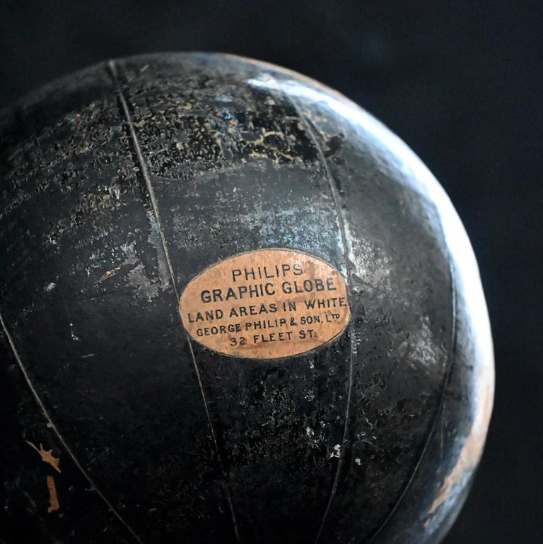 Rare 19th Century Philips Graphic Globe For Sale at 1stDibs
