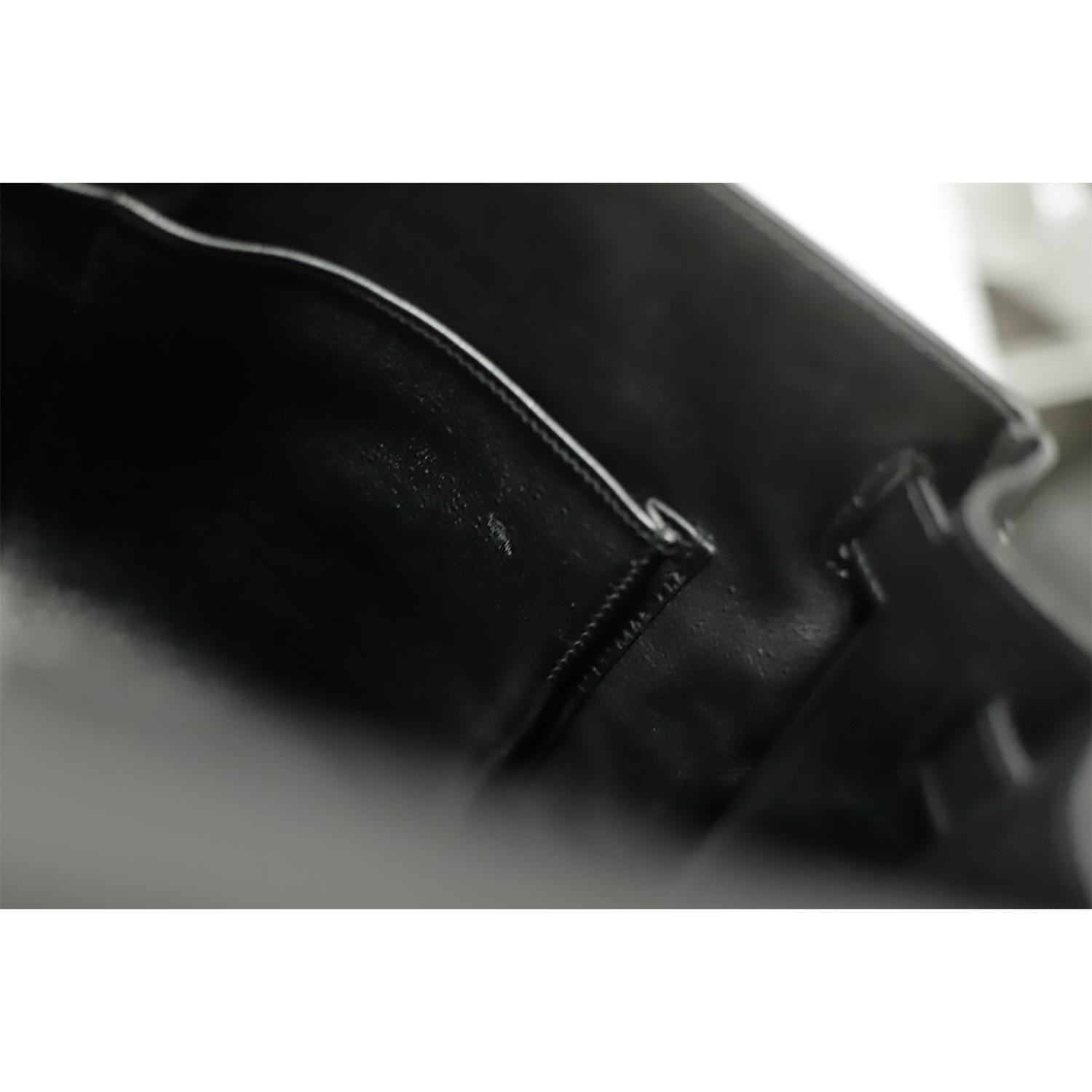 Rare 2012 Hermes Black Swift Leather Kelly Lakis Bag For Sale at 1stDibs