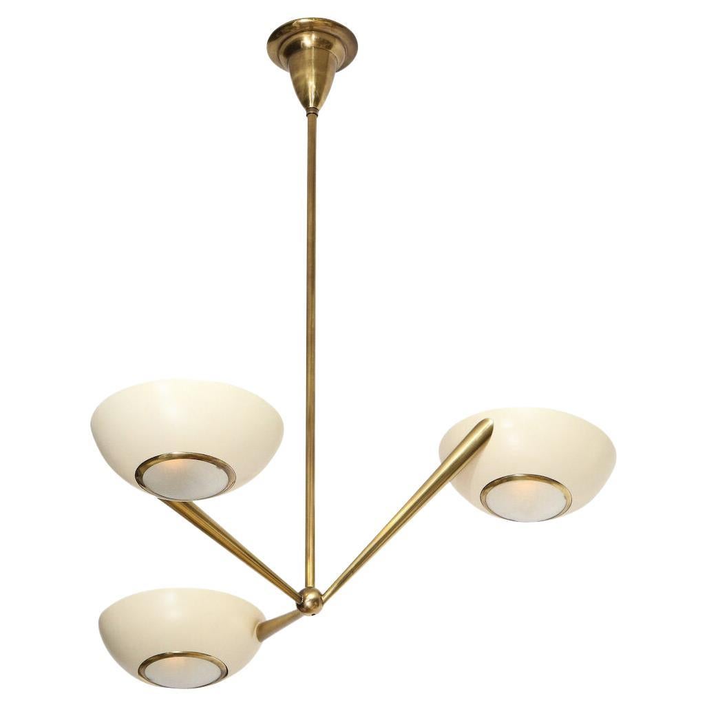 Sorenthia Three-Arm Contemporary Light Fixture, Custom-Made by Studio ...