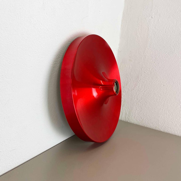 Rare Red Charlotte Perriand Disc Wall Light by Honsel, Germany 1960s ...