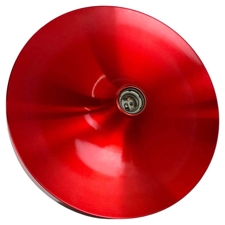 Rare Red Charlotte Perriand Disc Wall Light by Honsel, Germany 1960s ...