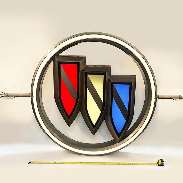 Rare 90's Vintage Large Diameter Buick Neon Lighted Dealership Sign For ...