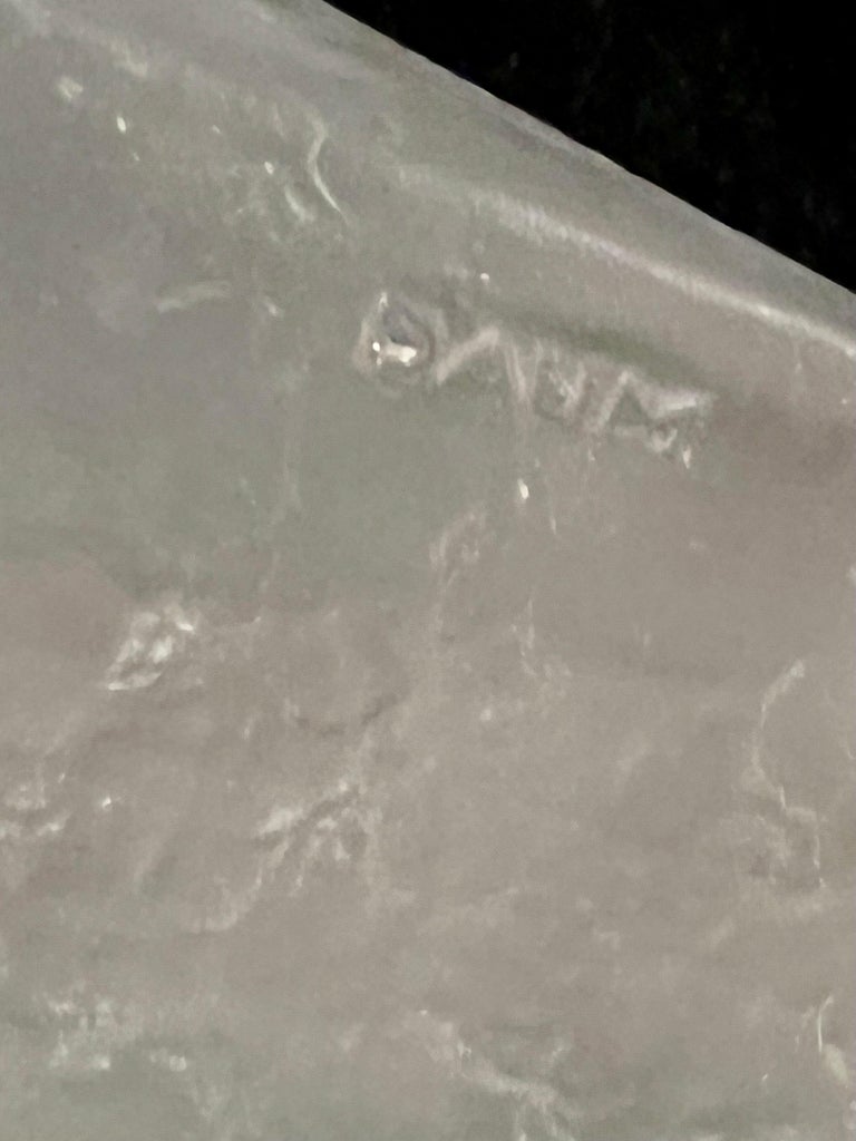 Rare Abstract Frosted Solid Block Glass Sculpture by Daum For Sale at ...