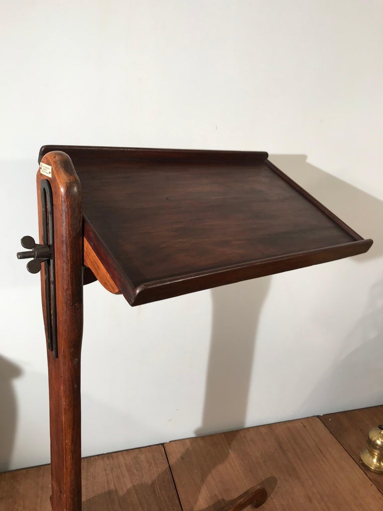 Rare and Adjustable Oak Bed Serving or Reading Table / Stand from the ...