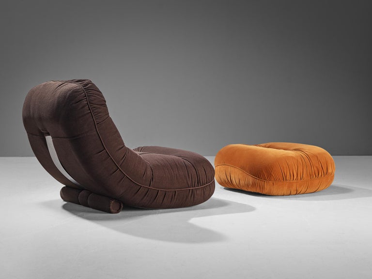 Rare Adriano Piazzesi 'Splash' Lounge Chair with Ottoman For Sale at ...