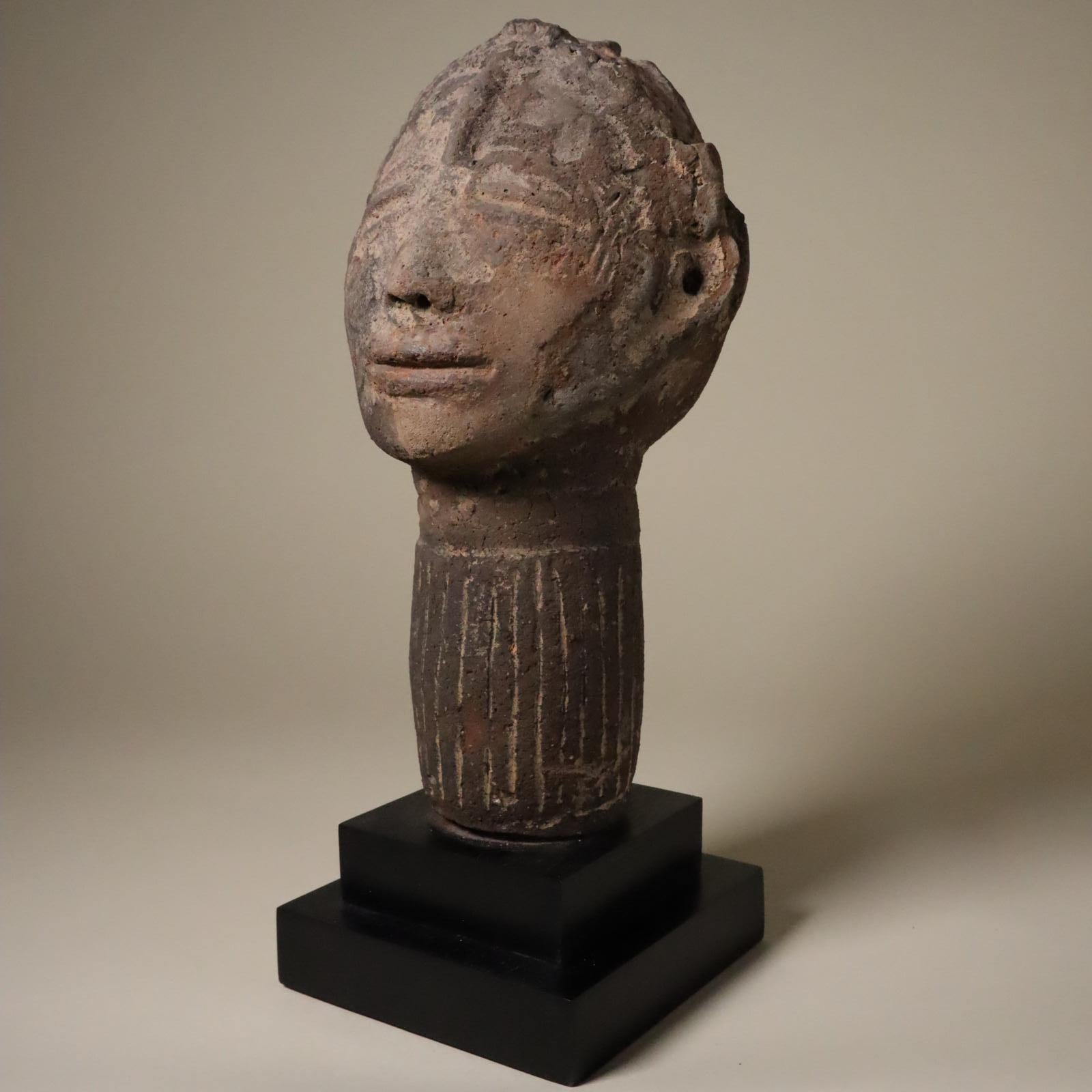 Rare Akan Ghana Terracotta Janus Head with Patina Old African Tribal ...