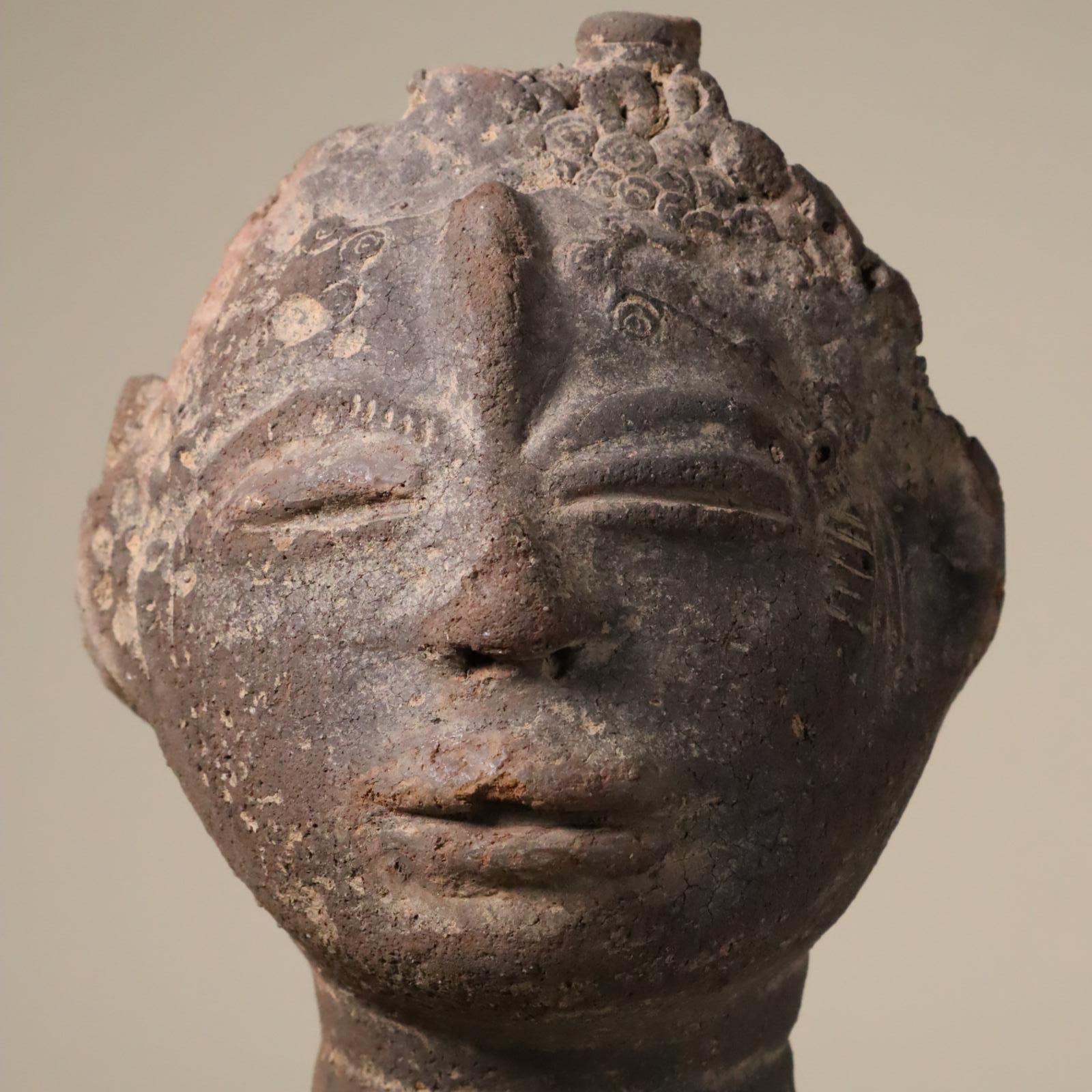 Rare Akan Ghana Terracotta Janus Head with Patina Old African Tribal ...