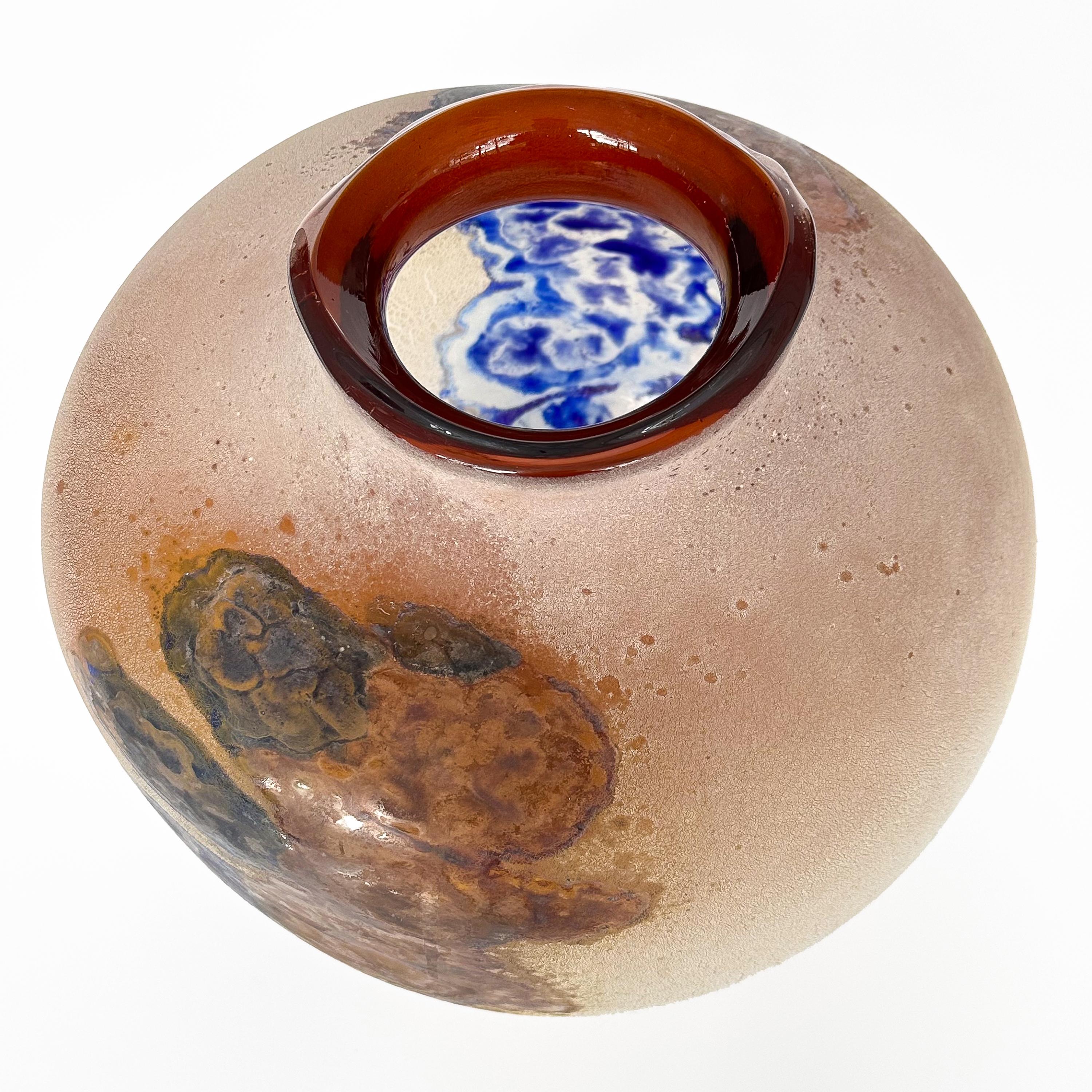 Rare Alfredo Barbini Large Scavo Murano Glass Vase at 1stDibs