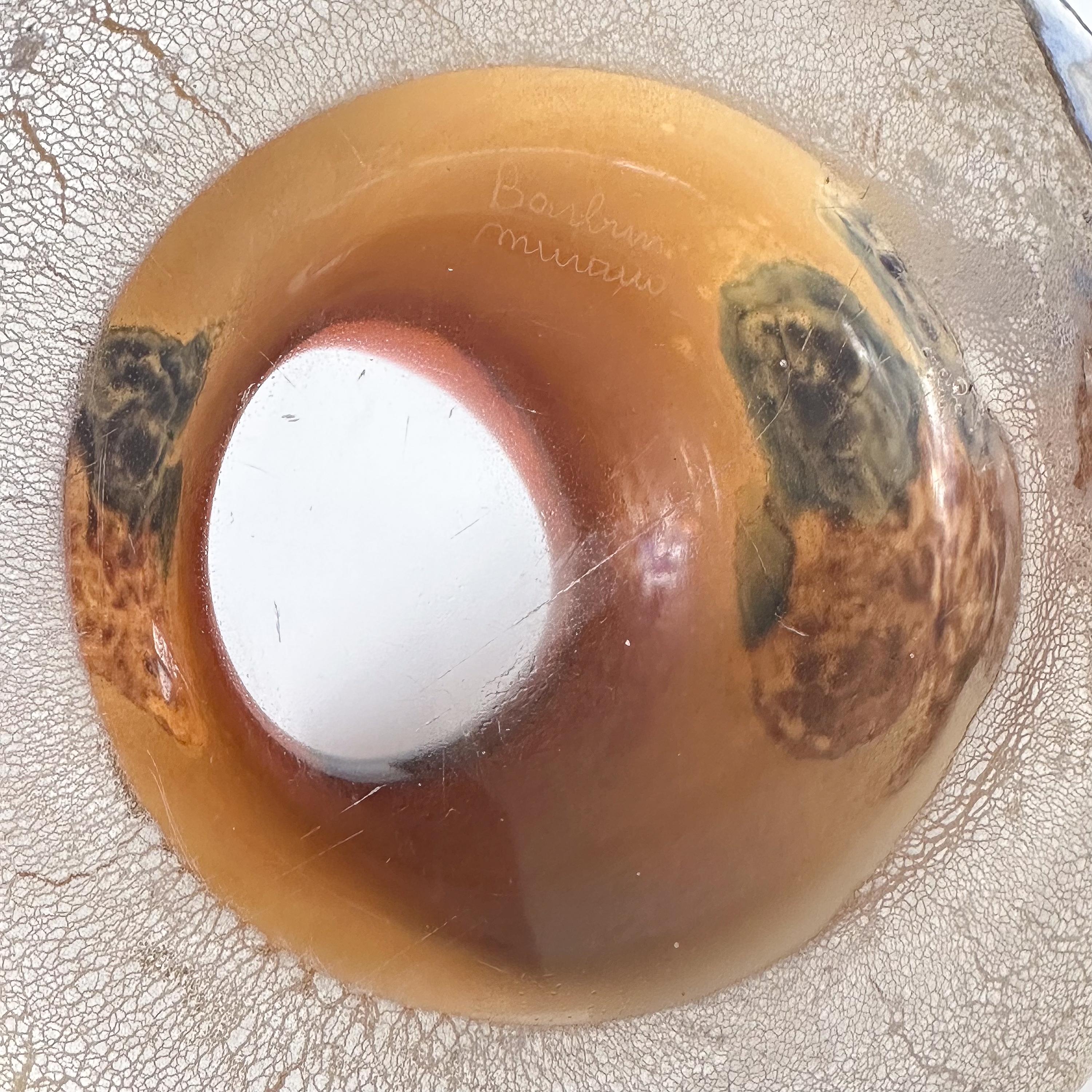 Rare Alfredo Barbini Large Scavo Murano Glass Vase at 1stDibs