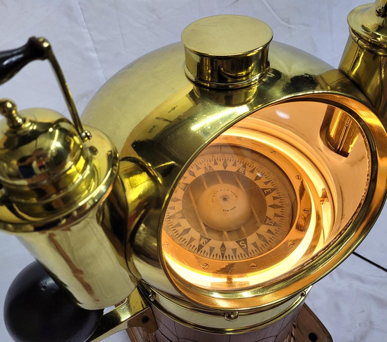 Rare American Yacht Binnacle Compass For Sale at 1stDibs