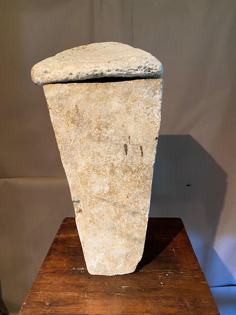 Rare Ancient Greek Limestone Lidded Vessel For Sale at 1stDibs