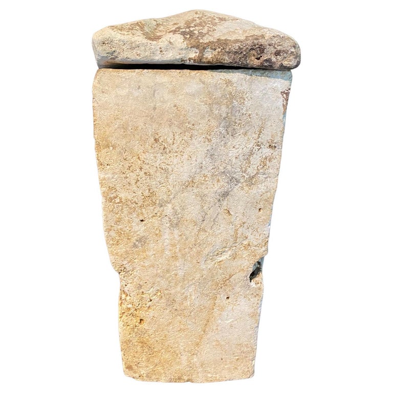 Rare Ancient Greek Limestone Lidded Vessel For Sale at 1stDibs