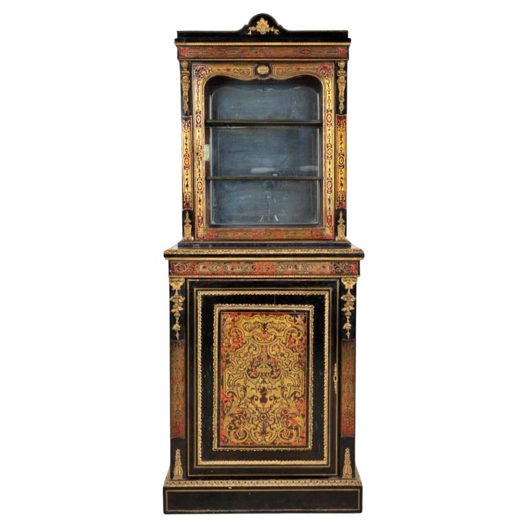 Rare and Amazing Display Cabinet with Boulle Inlay Napoleon III 19th ...