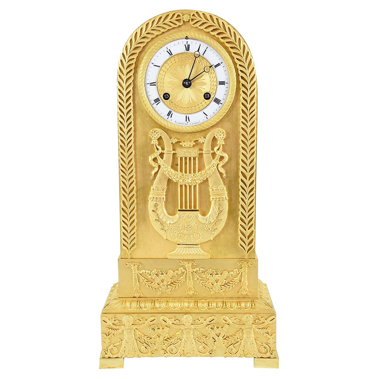 Charles X Clock and Garniture For Sale at 1stDibs